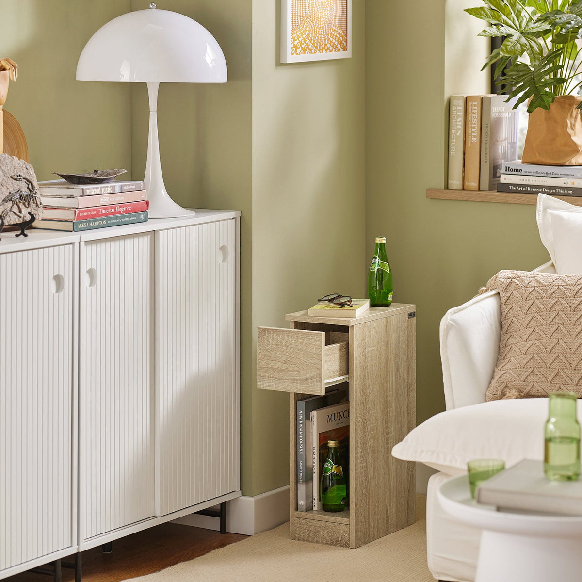 SoBuy FBT111-Nx2 Lot de 2 Table de Chevet Table de Nuit Bout de Canapé ...